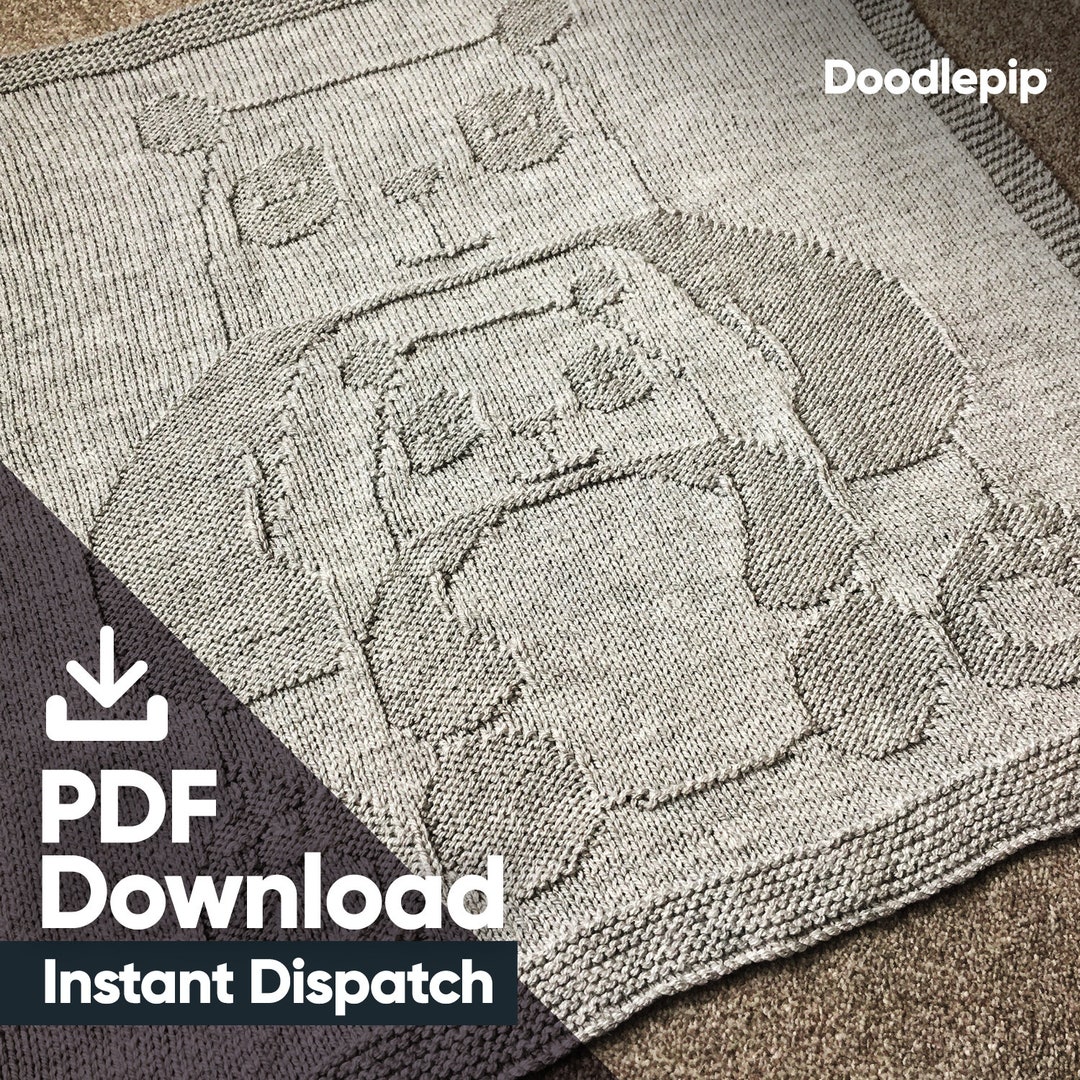 Easy Baby Blanket Knitting Pattern - Cuddle Panda - PDF Download - Etsy