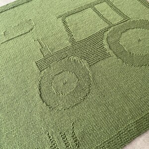 Easy Baby Knit Blanket Pattern - Tractor - DK Yarn - Pdf Download - Etsy