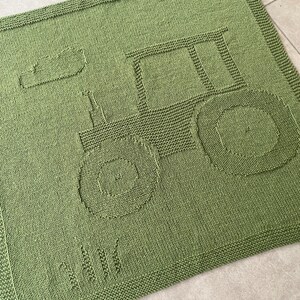 Easy Baby Knit Blanket Pattern - Tractor - DK Yarn - Pdf Download - Etsy