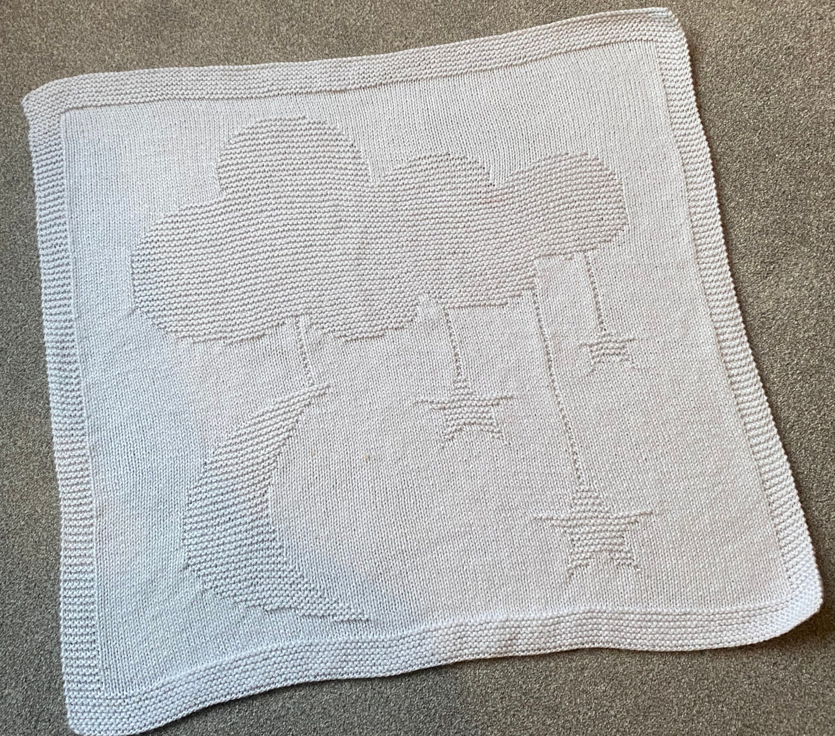 Easy Baby Knit Blanket Pattern - Moon Stars and Cloud - DK Yarn - Pdf ...