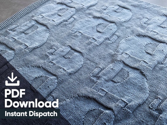Elephant Knit Blanket Pattern Mum and Baby Elephant DK - Etsy