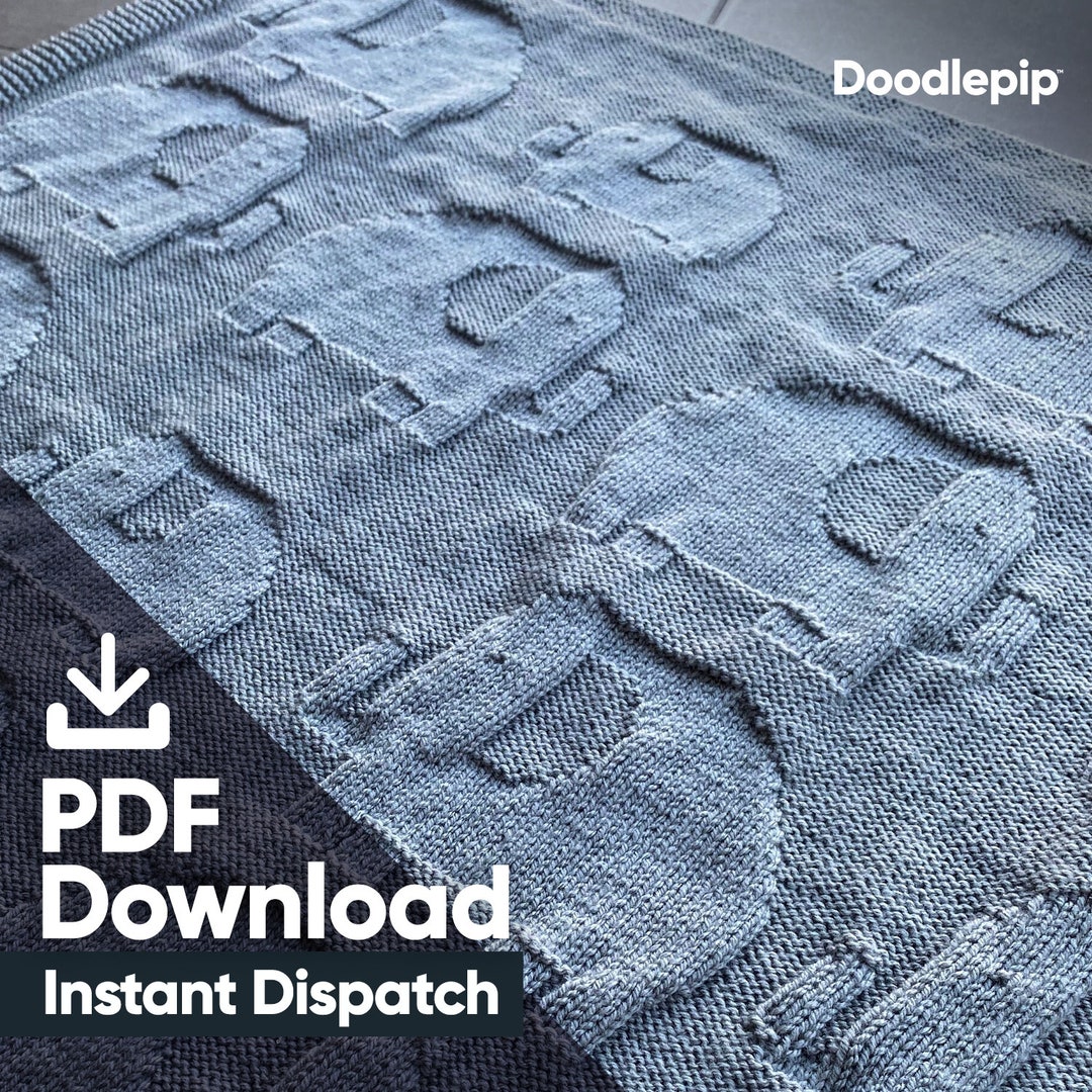 Elephant Knit Blanket Pattern - Mum and Baby Elephant - DK Yarn - PDF ...