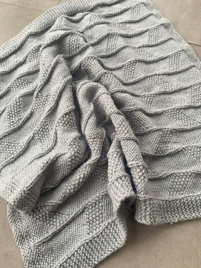 Multi Size - Easy Reversible - Diagonal Moss Flag - Knit Blanket ...