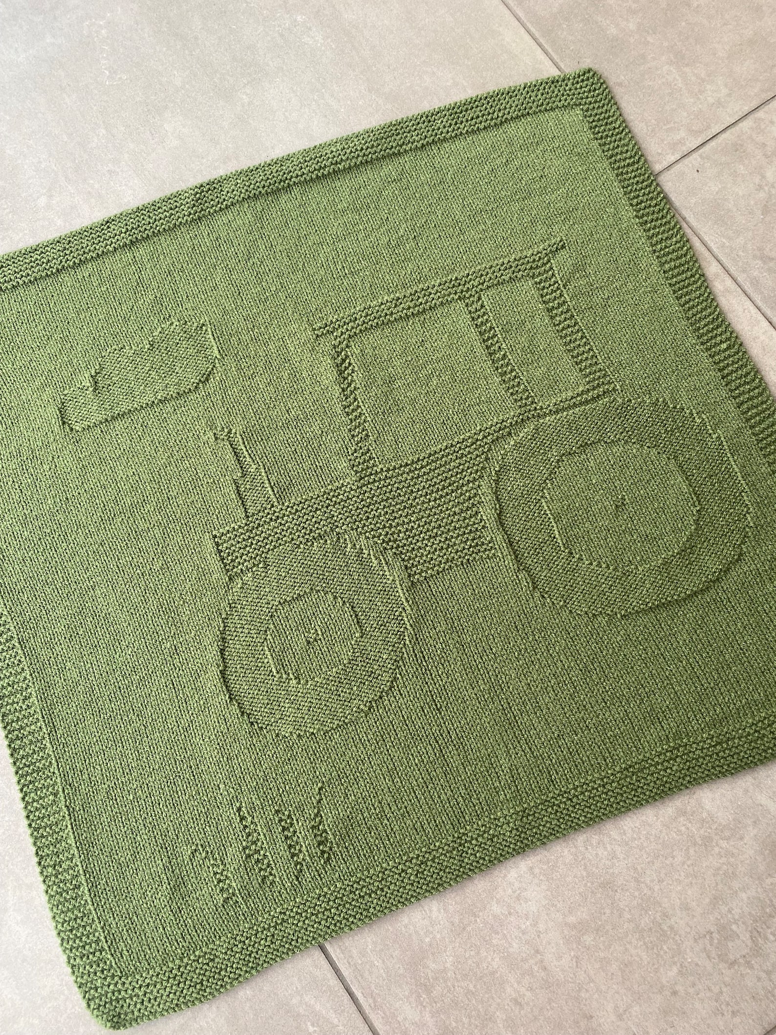 Easy Baby Knit Blanket Pattern - Tractor - DK Yarn - Pdf Download - Etsy