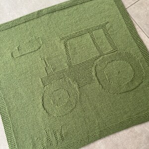 Easy Baby Knit Blanket Pattern - Tractor - DK Yarn - Pdf Download - Etsy