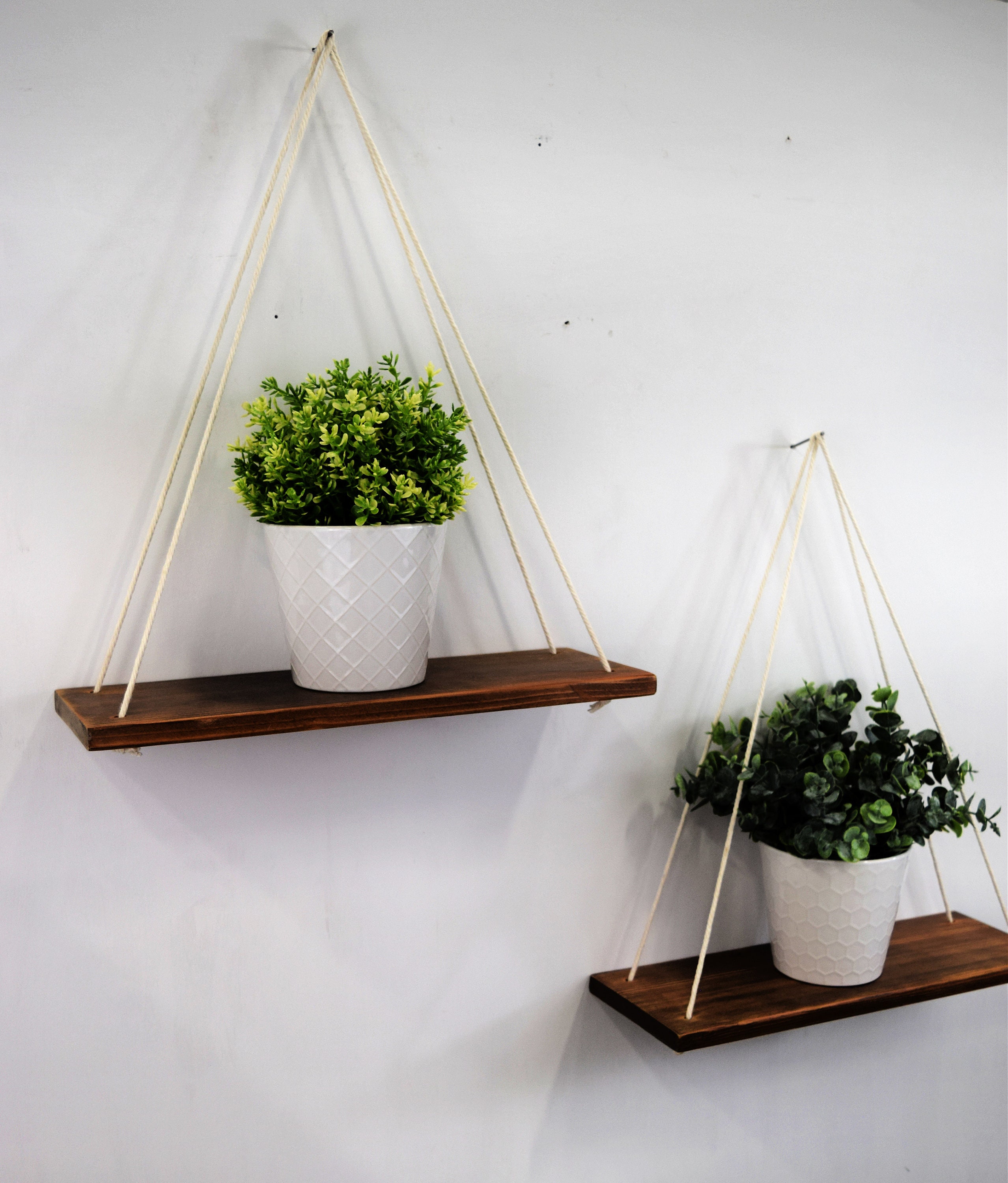 Hanging Rope Shelves Rustic Rope Shelf Swing Shelf Boho | Etsy