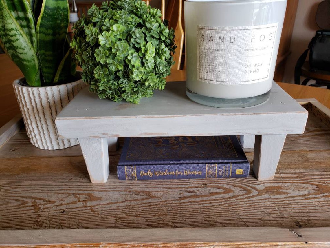 Farmhouse Riser Stand Rustic Wood Riser Tabletop Riser Wood | Etsy