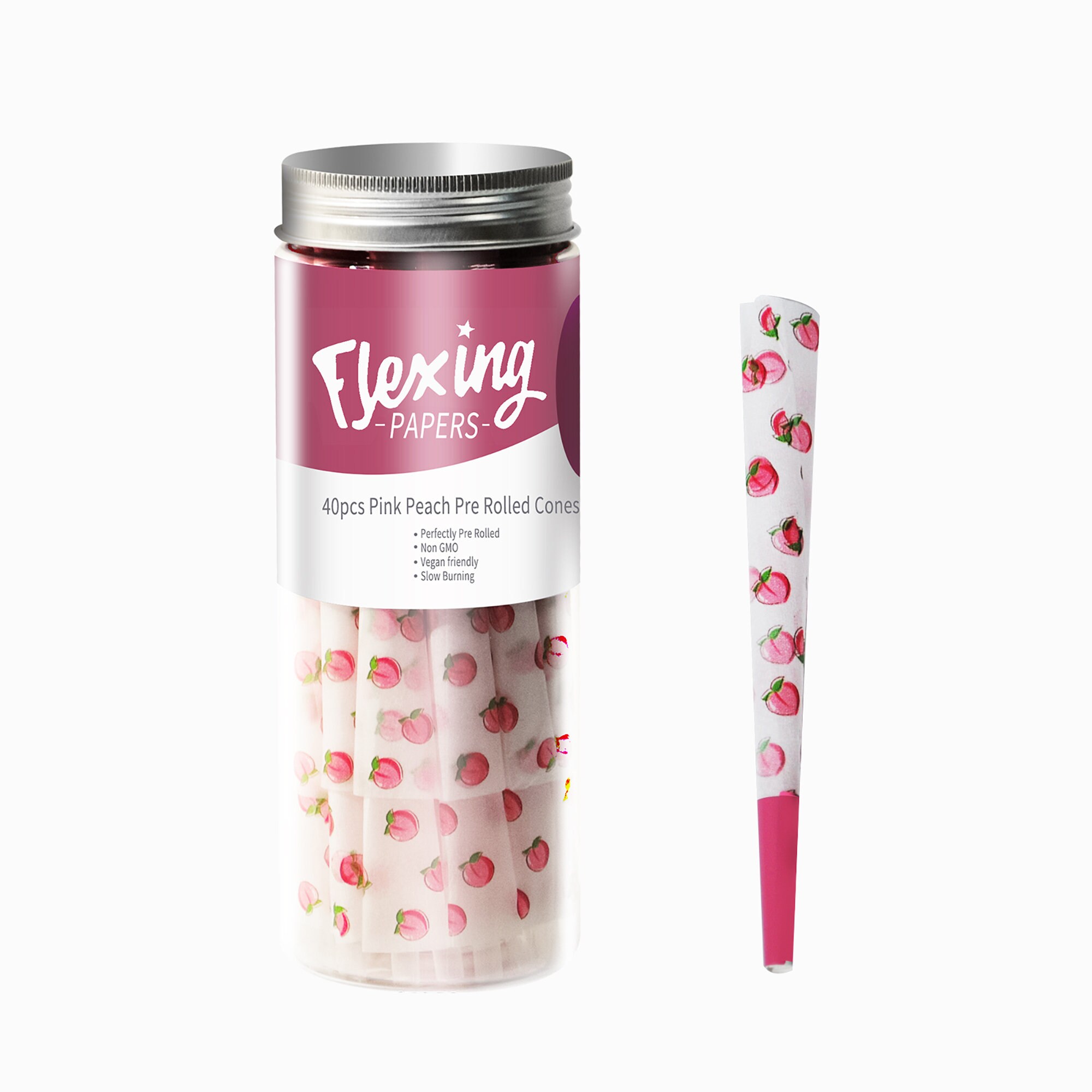 40 Packs pink Peach Flavoredpre Rolled - Etsy