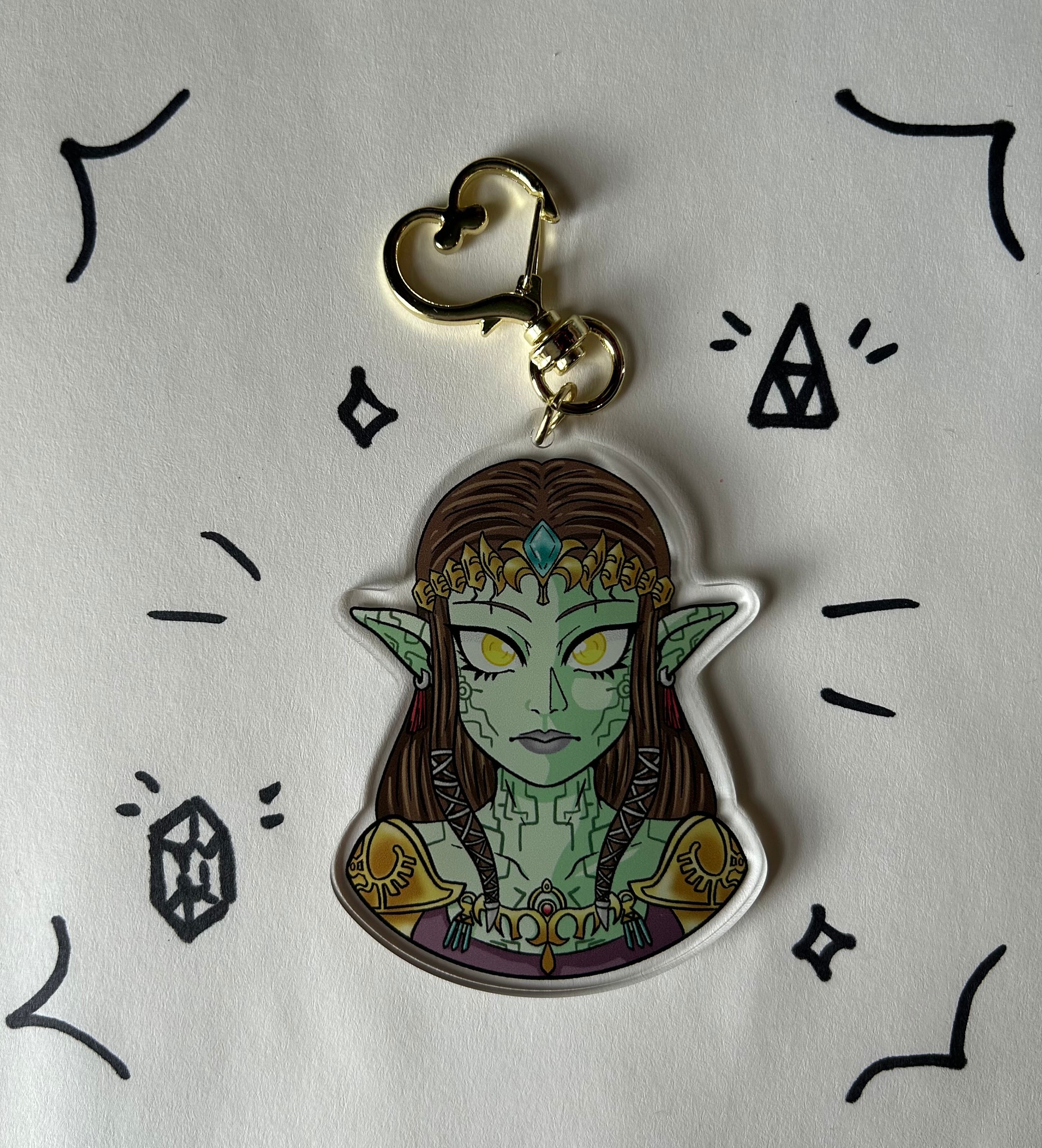 Zelda/puppet Zelda Twilight Princess Double-sided Keychain | Videogame ...