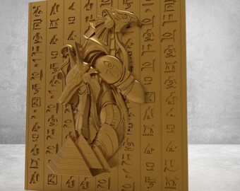 Egypt Gods Egypt 3D STL Model Pano Relief for CNC Router | Etsy