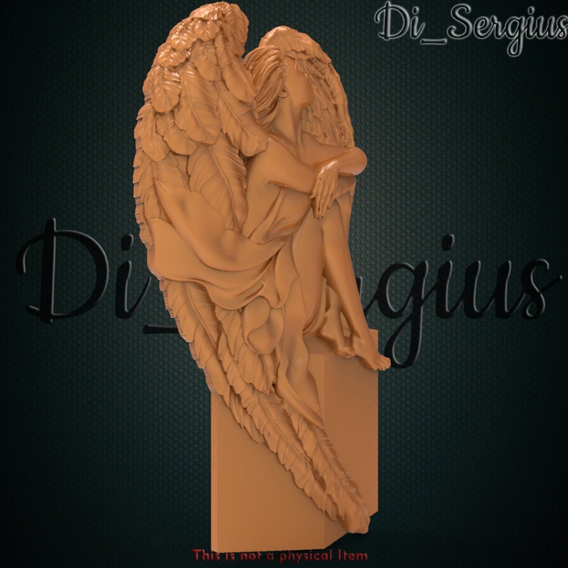 Modelo 3d Stl Niña Ángel Con Alas Pano Relieve Para Router Etsy México