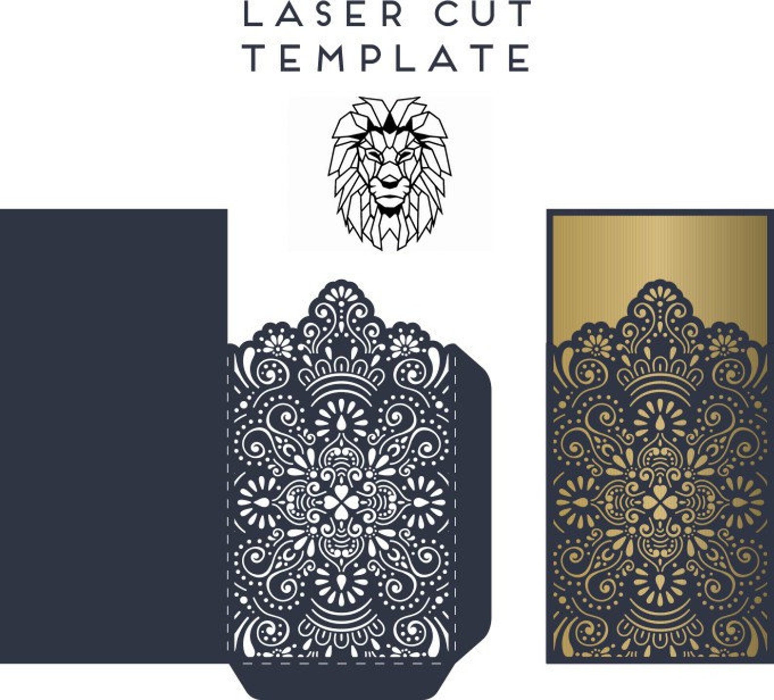 16 Gate-fold Wedding Card Invitation Lasercut Template SVG DXF | Etsy