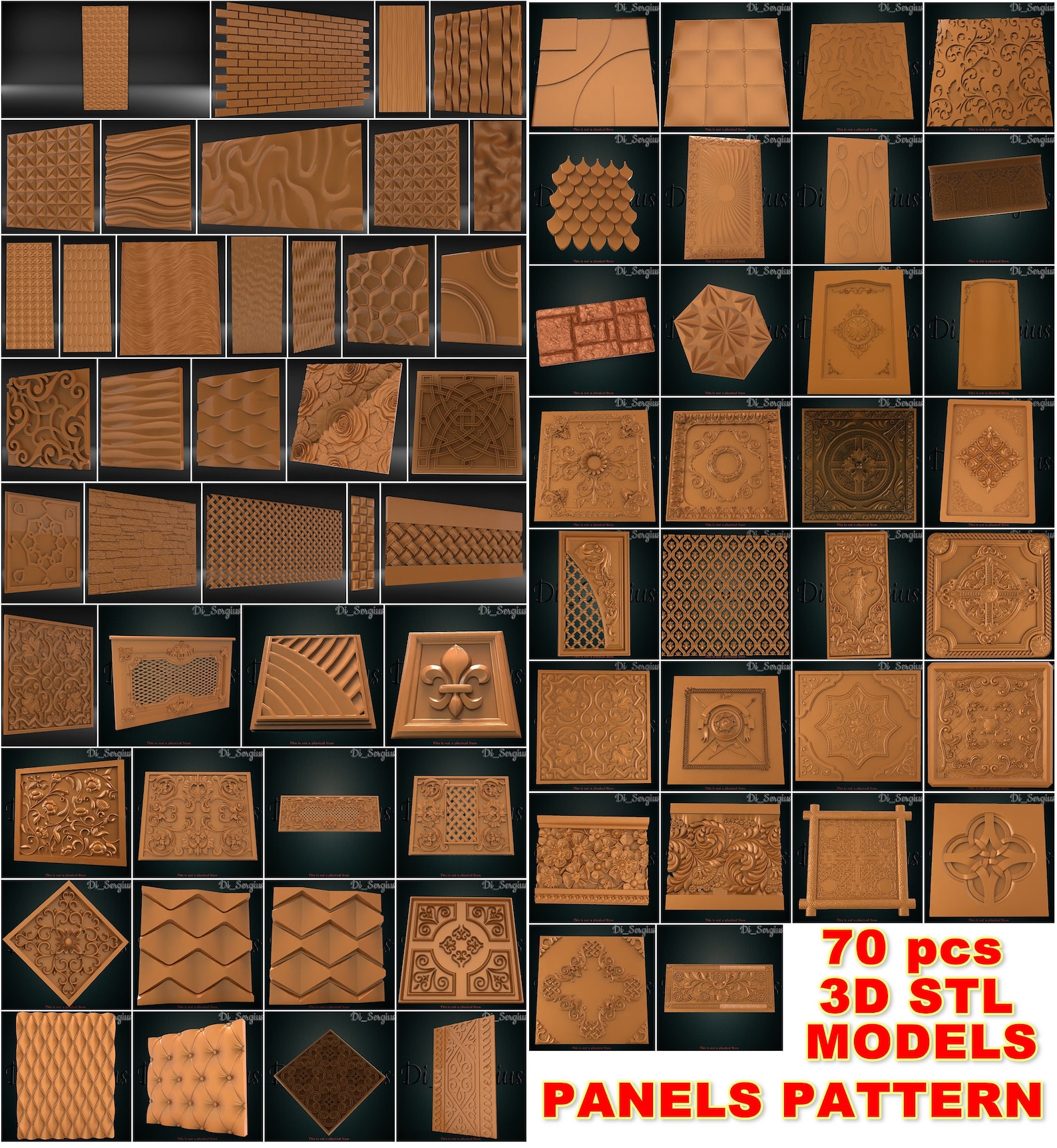 70PCS Wall Panels Parametric Pattern Interior Art Screen Set - Etsy