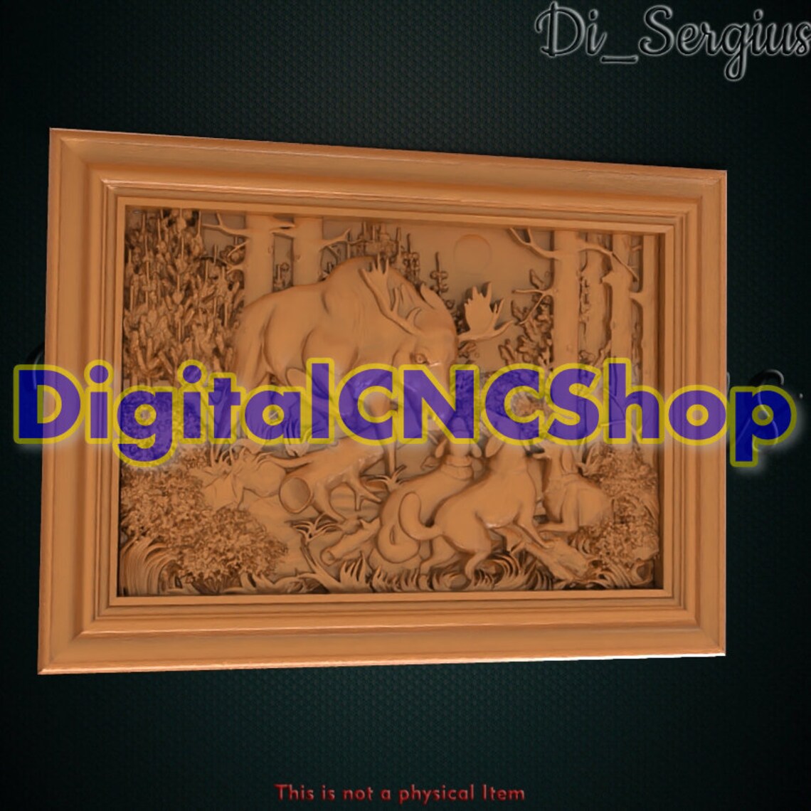 3D STL Model Animals Elk Wild Wildlife Panno Panel Relief for - Etsy