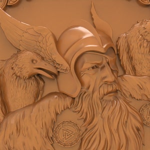 Odin, Viking, #2 3D STL Model, Wings, Axes, God, Religion, Scandinavian ...