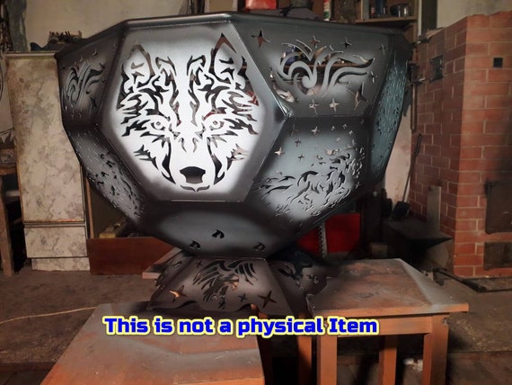 Bonfire Bowl Wolf Fire Outdoor Cnc Vector Plasma Router Laser - Etsy