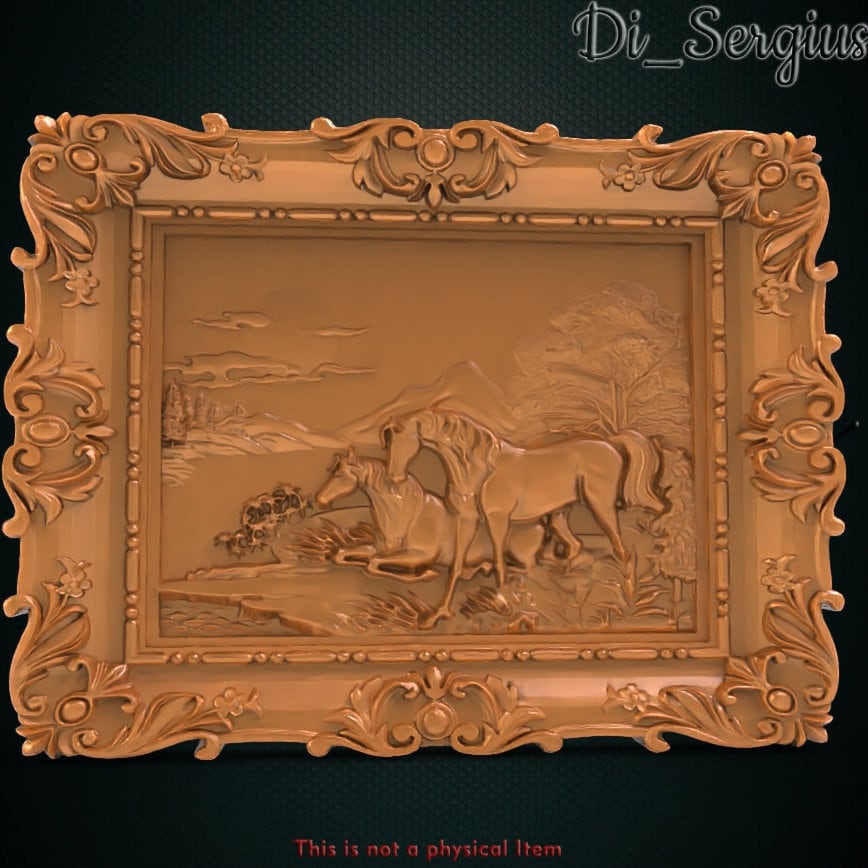 3D STL MODELS Horses Animals Wildlife Forest Relief - Etsy