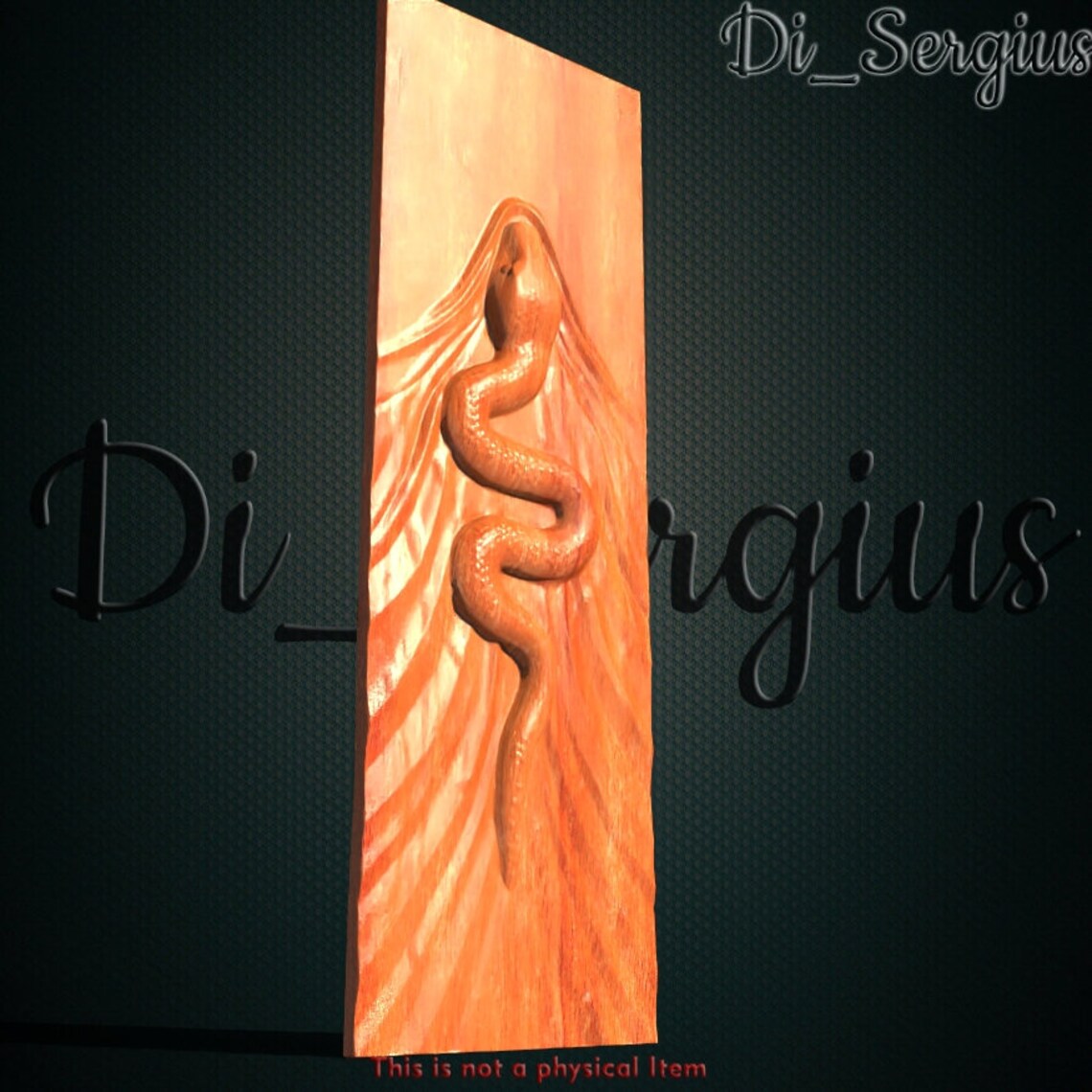 3D Swimming Snake STL Model, Wave Panel Art, CNC Router, Aspire Artcam ...