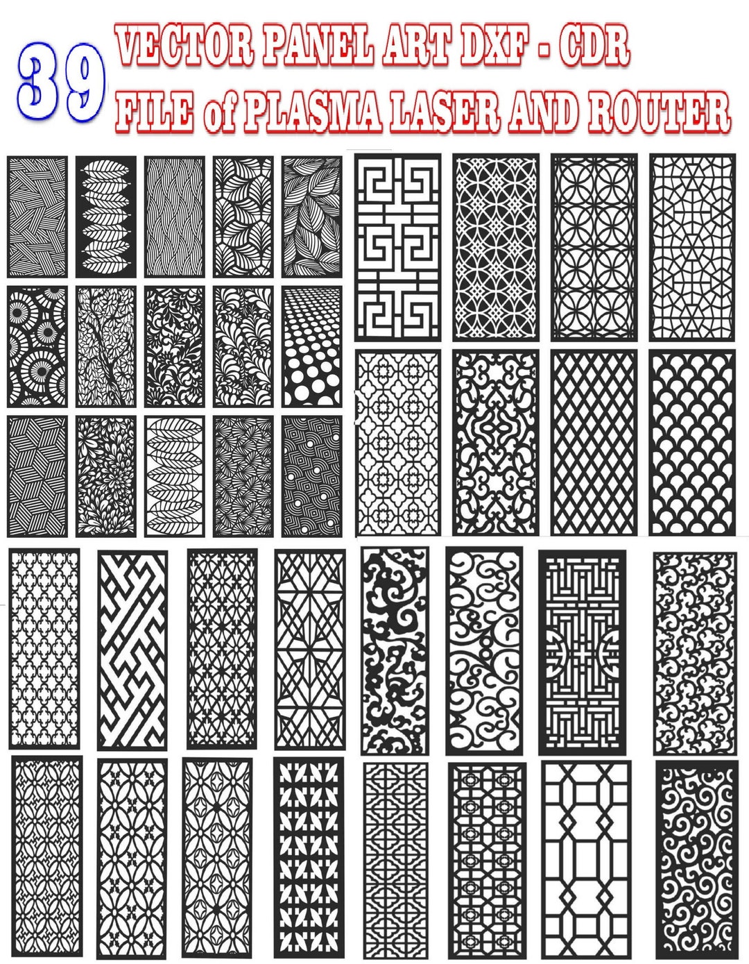 39 Vector Panel Art Decorative Dxf Eps Cdr Ai Pdf File of PLASMA LASER ...