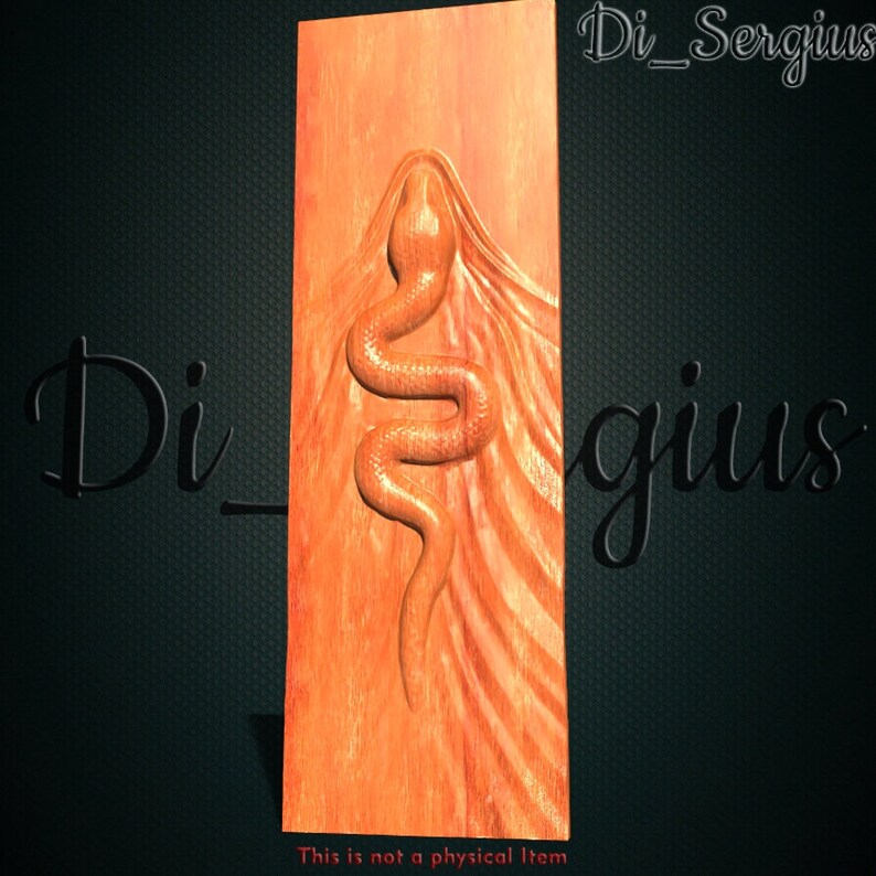 3D Swimming Snake STL Model, Wave Panel Art, CNC Router, Aspire Artcam ...