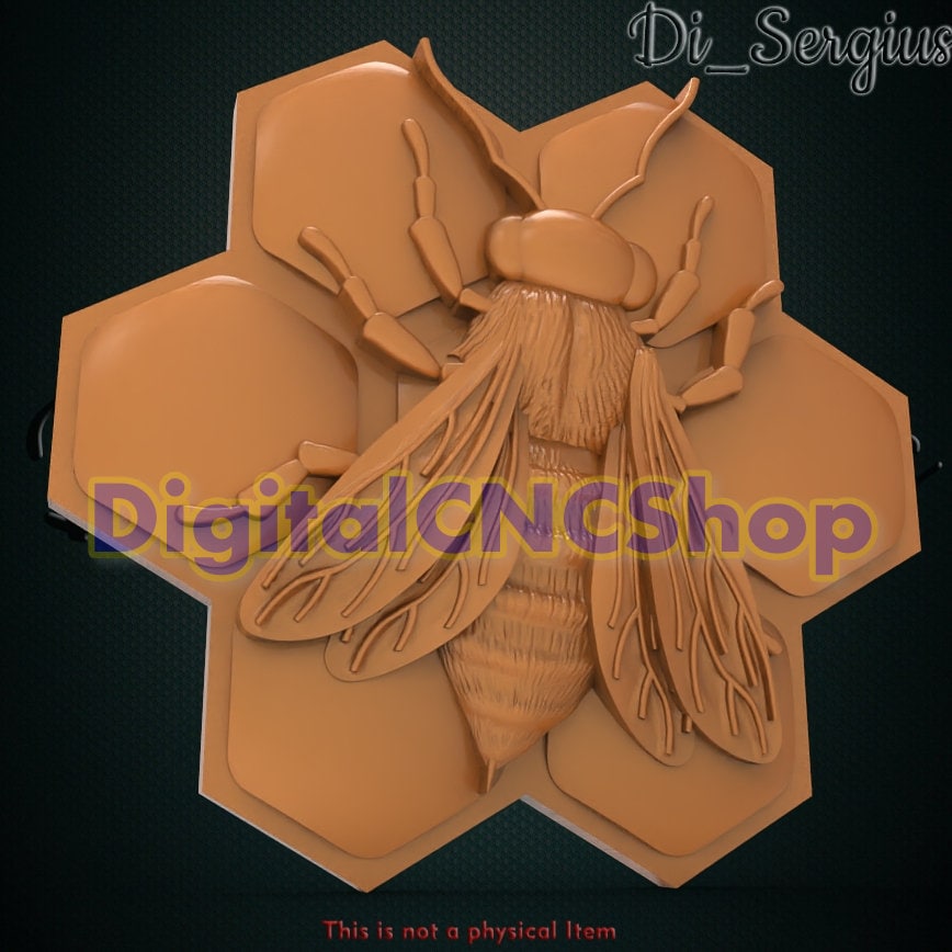 6 3D STL Model Bee Wildlife Panno Panel Relief for CNC Router - Etsy ...