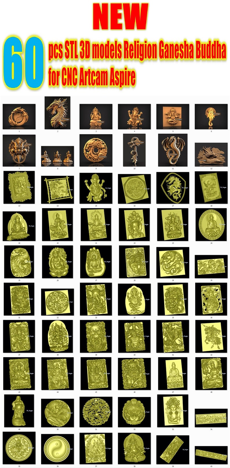 3350 Pcs 3D Models STL Files All MEGA Set Collection Patterns - Etsy