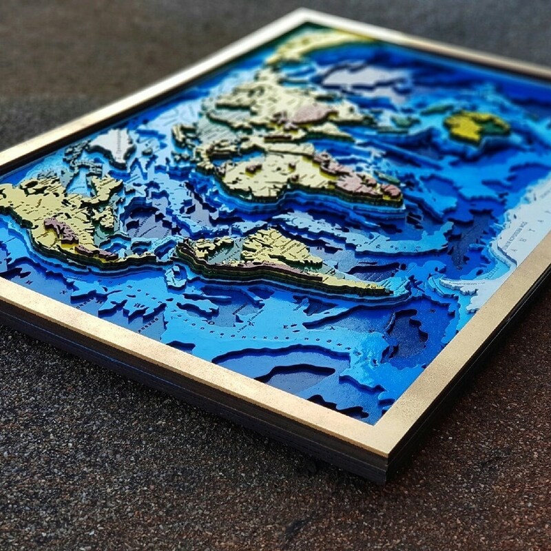 World Map Portrait - Etsy