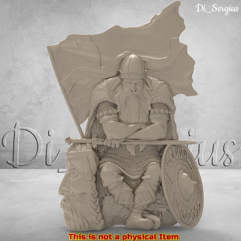 Viking STL 3D Model Relief for 3D Printing 3D Design 3D - Etsy
