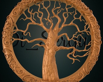 Tree of Life, 3D STL Model, CNC Router Engraver, Artcam, Aspire, CNC ...
