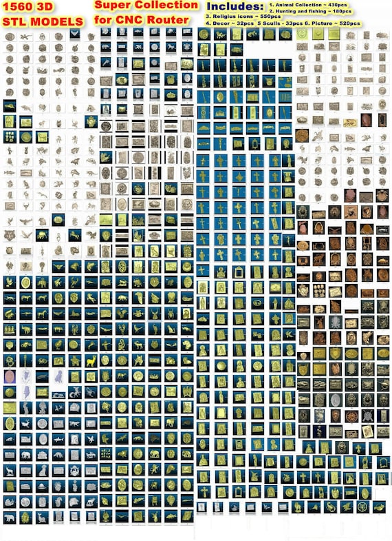 1560 Pcs 3D Models STL Files All MEGA Pack Set Collection | Etsy