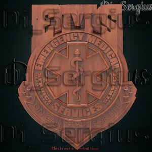 3D STL Model Emergency Medical Services Ems Sing USA Life for CNC ...