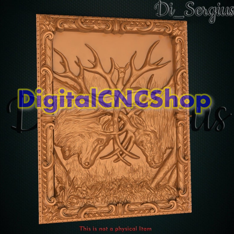 14 3D STL Model Animals Wildlife Deer Panno Panel Relief for - Etsy