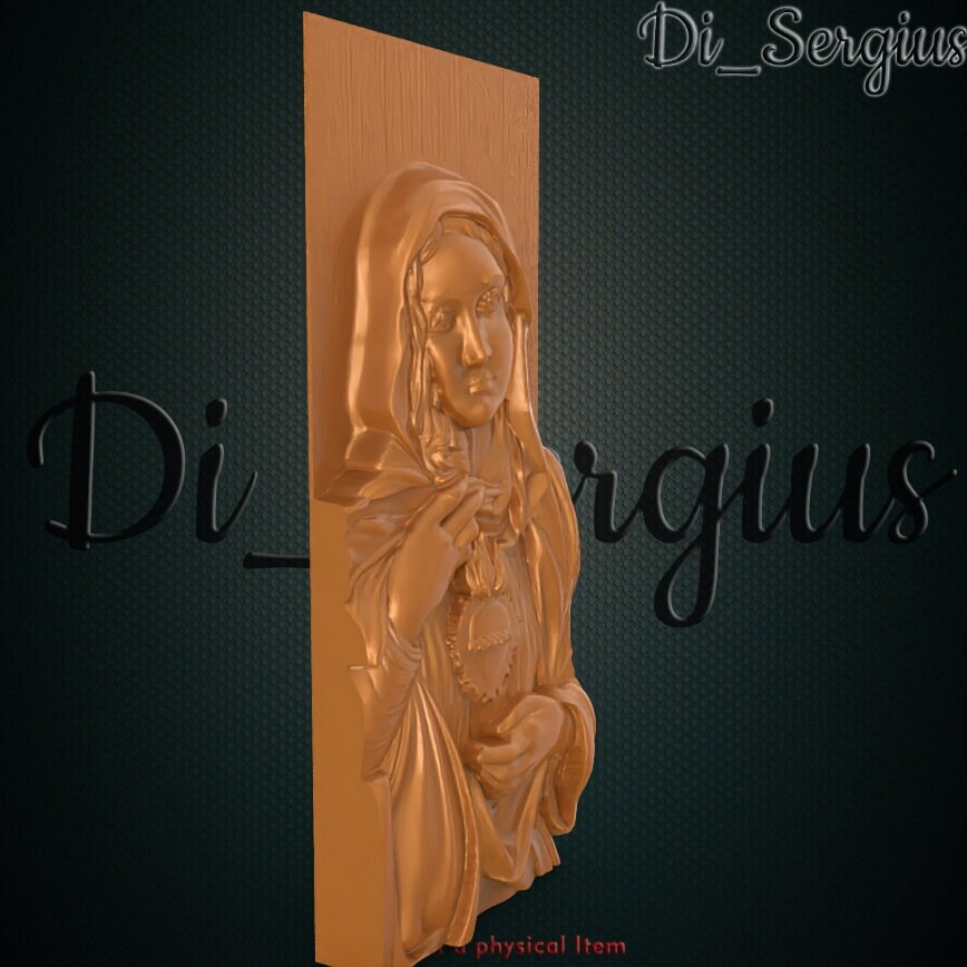 3D STL Model Jesus Saint Mary God Pano Relief Religius for CNC | Etsy
