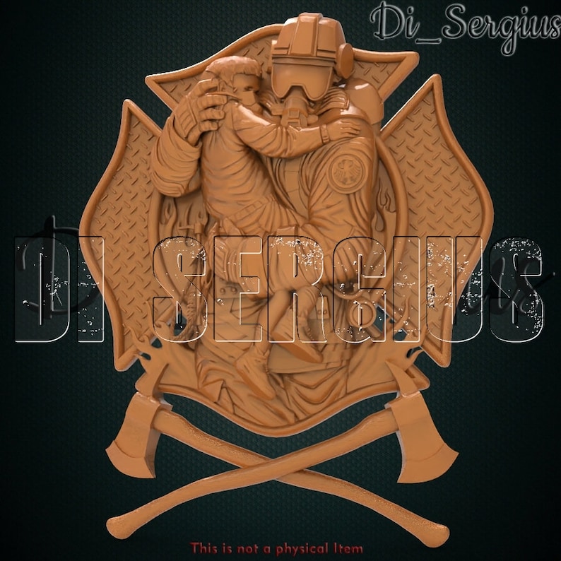 Firefighter Rescue Fireman 3D STL Model STL File 3d Cnc - Etsy