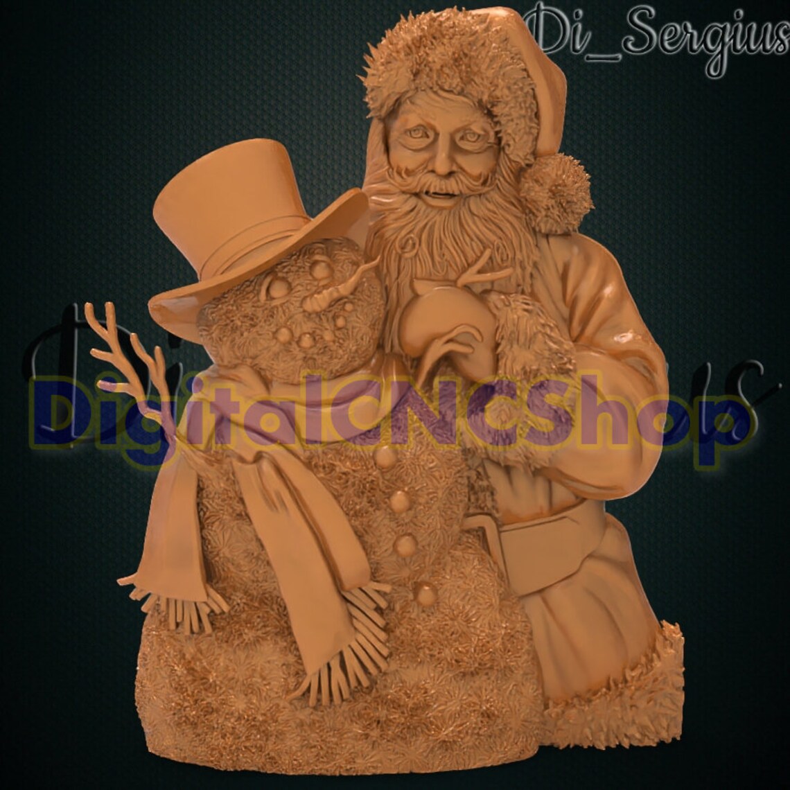 28 Pcs 3D STL Model Santa Snowman New Year Christmas CNC - Etsy