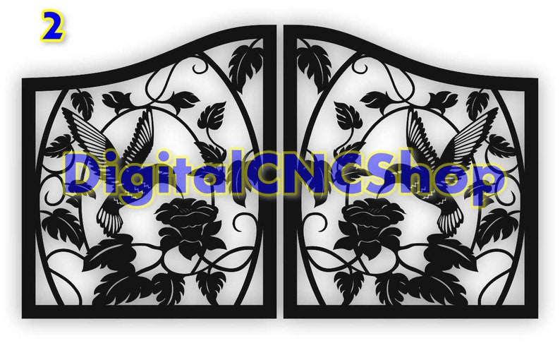 Hummingbird Gate Metal Panel, Laser Cut DXF Files Art (digital Download ...