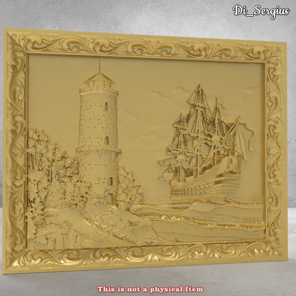 Stl for Cnc Ship Lighthouse - Etsy