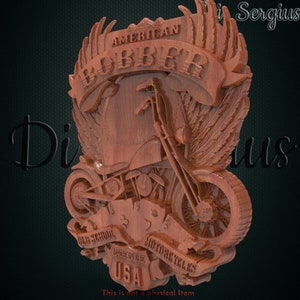 3D STL Model Bobber Old School Usa Bike Motorcycle Bas Relief for CNC ...