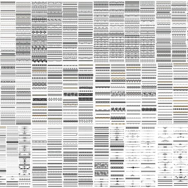 Skinny Doodle Edge Borders - Etsy