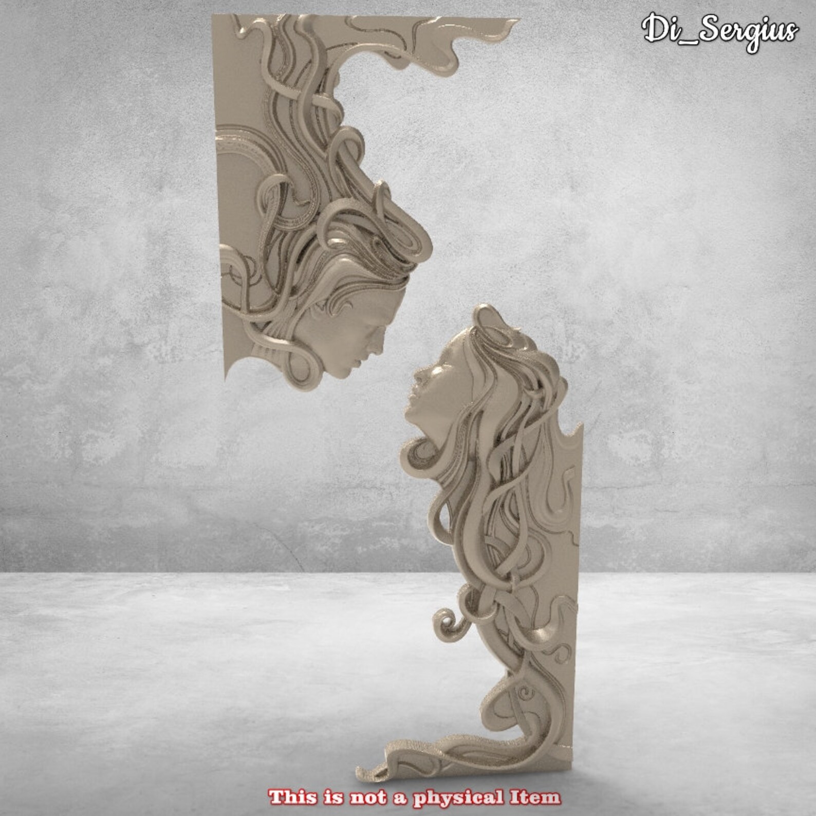 Two Faces Lovers Two Lovers Woman Man 3D STL Model Face Relief - Etsy