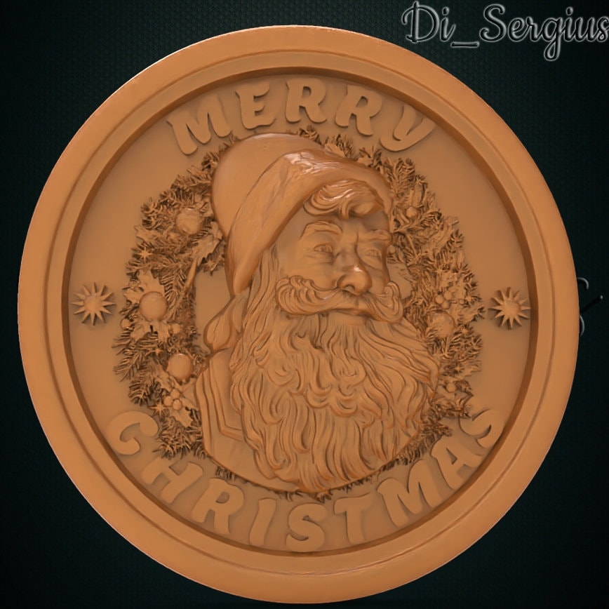 6 3D STL Models Santa Claus New Year Merry Christmas for Cnc - Etsy