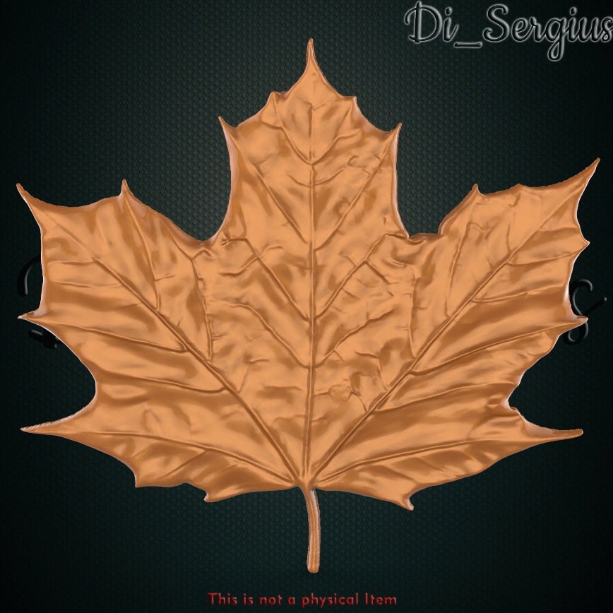 New 6 3D STL Models Leaf Maple Leaf Decor Pano Relief for CNC - Etsy