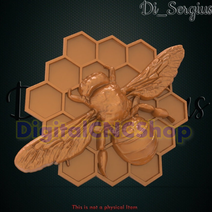 6 3D STL Model Bee Wildlife Panno Panel Relief for CNC Router - Etsy ...