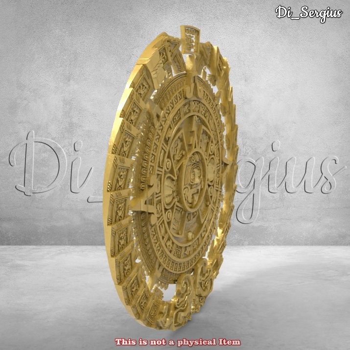 Aztec Calendar Maya Inca 3D STL Model for Cnc CNC Router - Etsy Finland