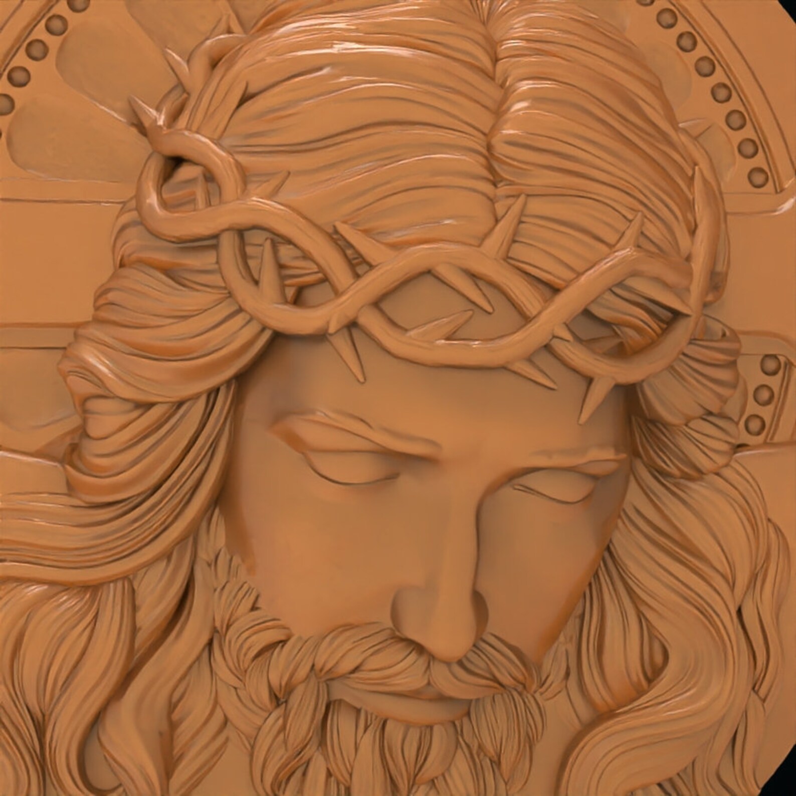 3D STL Model Jesus God Pano Relief Religius for CNC Router - Etsy