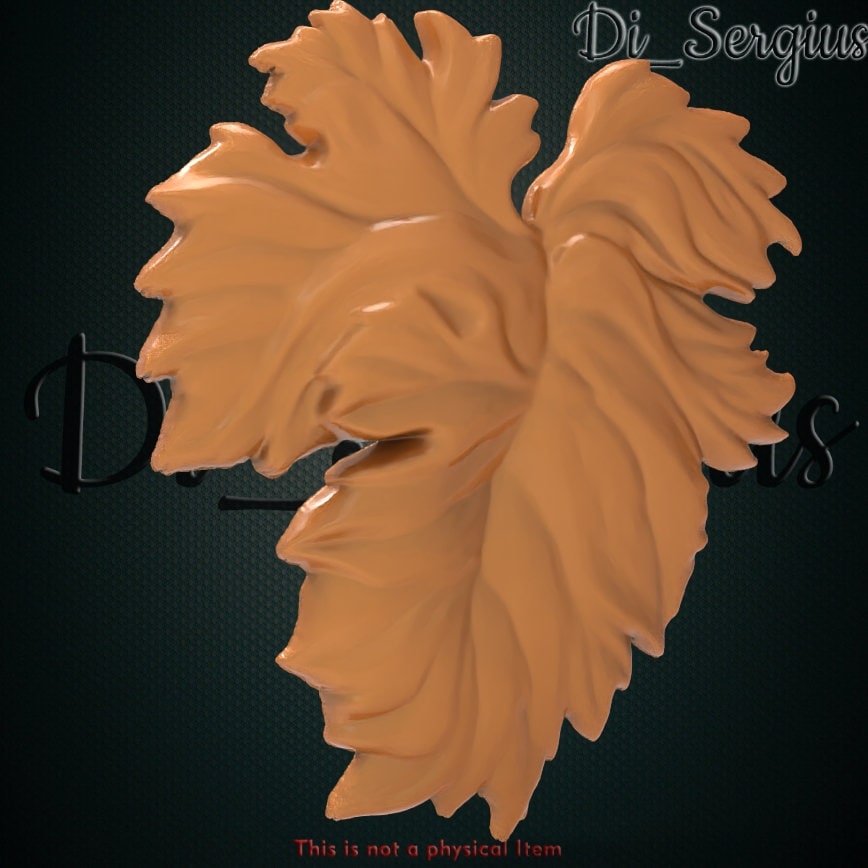 New 6 3D STL Models Leaf Maple Leaf Decor Pano Relief for CNC - Etsy UK