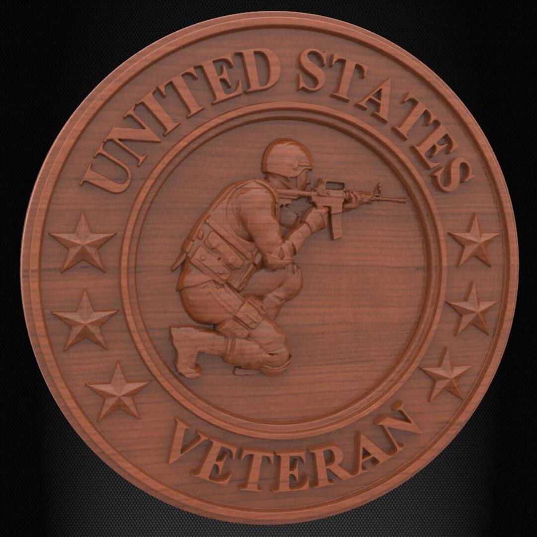Custom Veteran Design, Laser Cut CNC Router File (STL or SVG) - Etsy UK