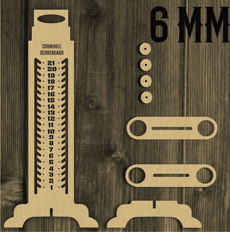 Cornhole Scoreboard With Drink Holders, Laser Cut File (digital File ...