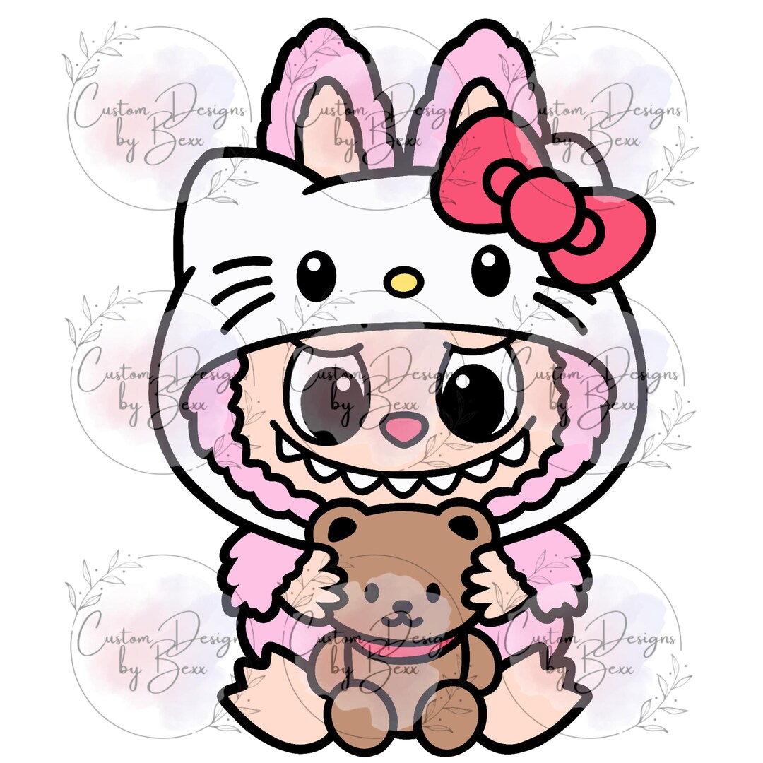 Kittyl Labubu Inspired Drawings - Png File - Transparent Background ...