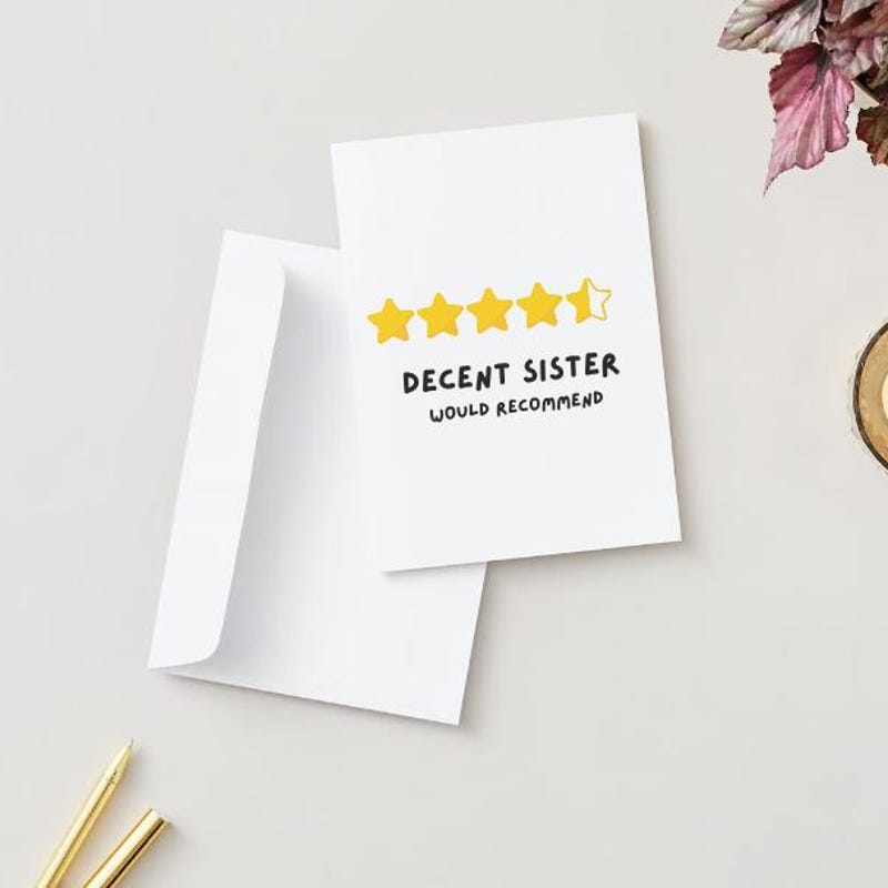 Funny Sister Card - Etsy